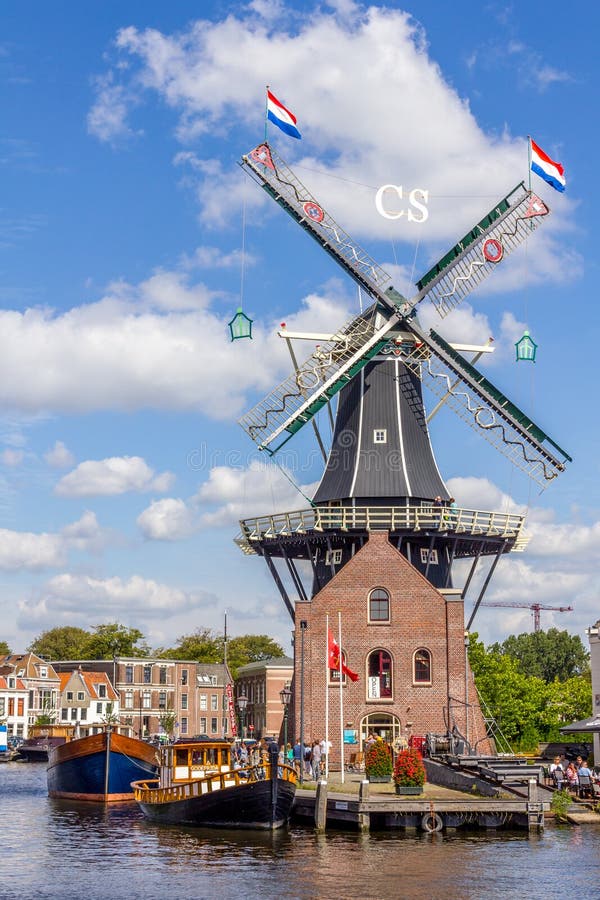 Typical Windmill and Medieval Architecture in the Port. the Windmill ...