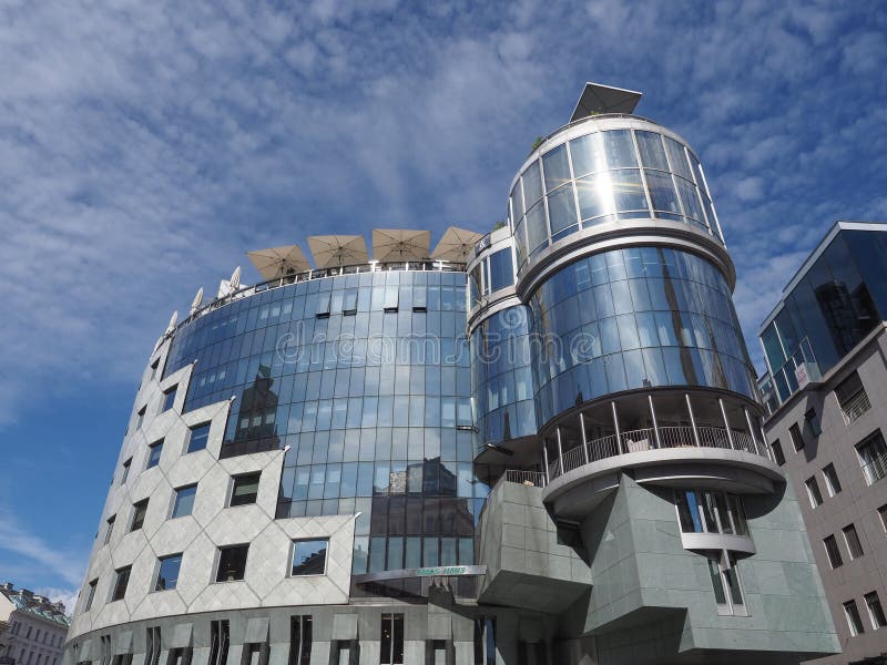 Haas Haus in Vienna editorial stock photo. Image of landmark - 277849293