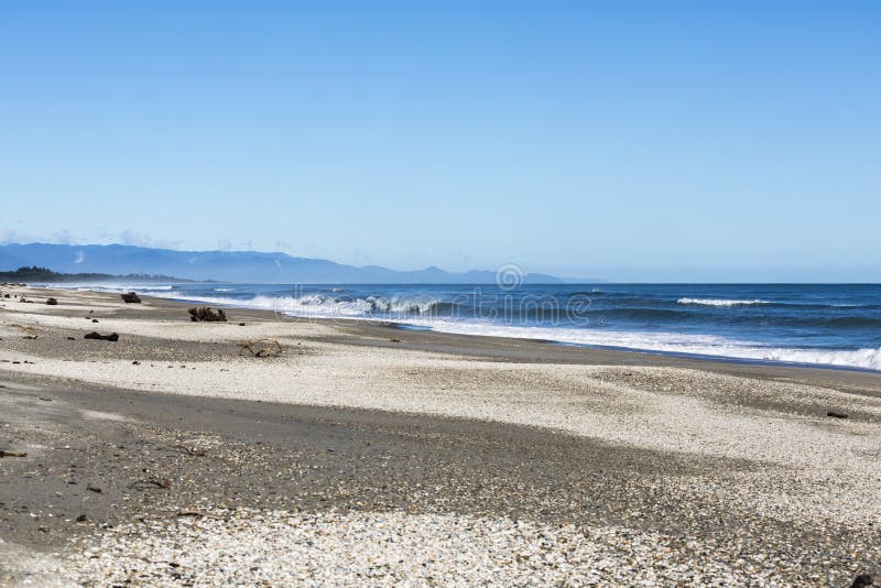 Haast Beach stock image. Image of vacation, shore, westcoast - 69697889