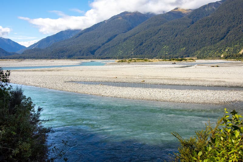 Haast River stock photo. Image of mountain, lake, natural - 321273730