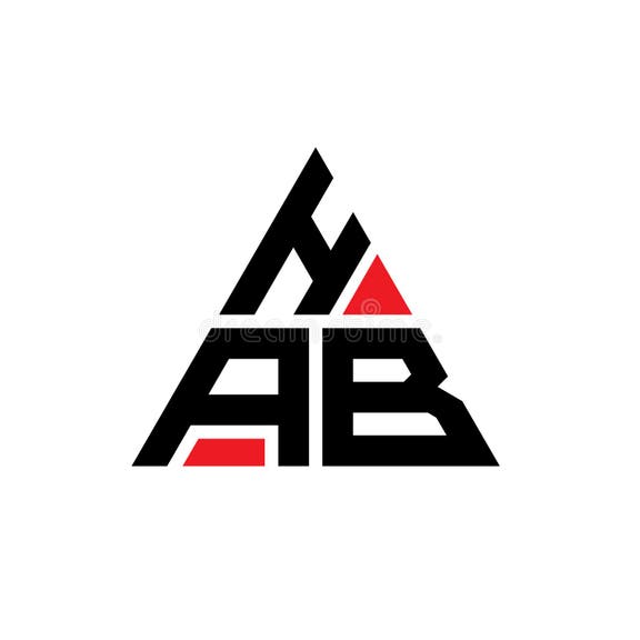 HAB Triangle Letter Logo Design with Triangle Shape. HAB Triangle Logo ...