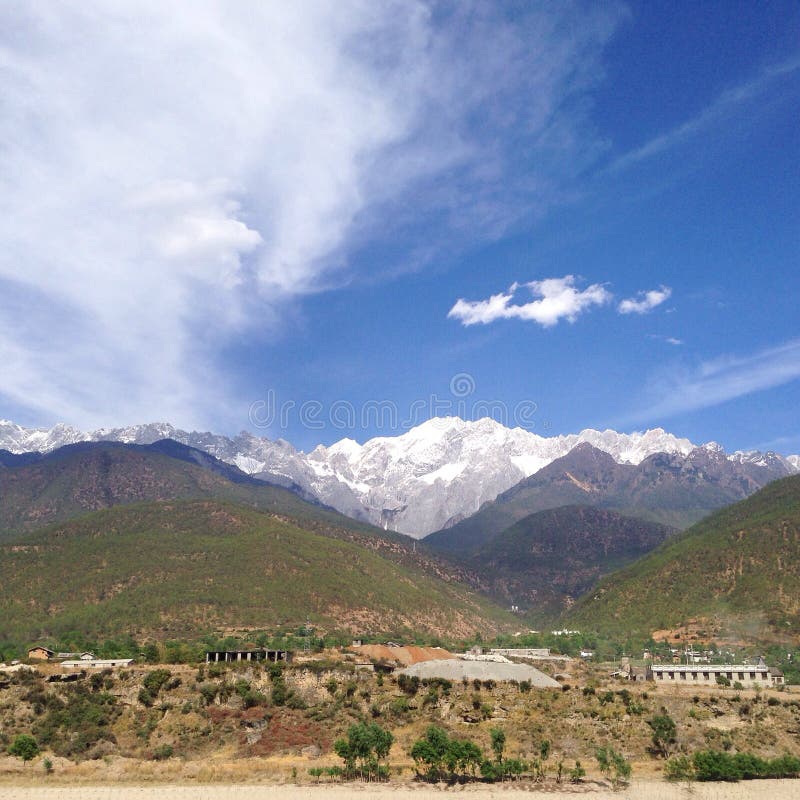 Haba snow mountain! stock image. Image of adventure, naturelover - 73769077