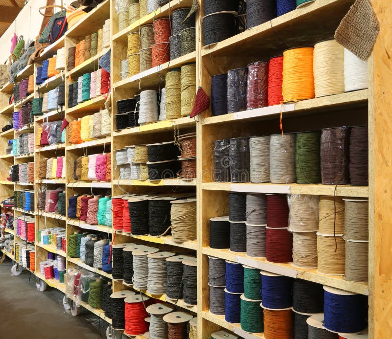 Haberdashery with Lots of Threads and Wadding for Sale Stock Image ...
