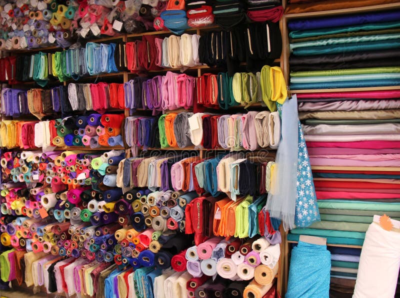 Haberdashery Store. stock image. Image of material, bright - 72600737