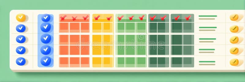 Daily Habit Tracker Layout Design with a 7-day Grid and Interactive ...