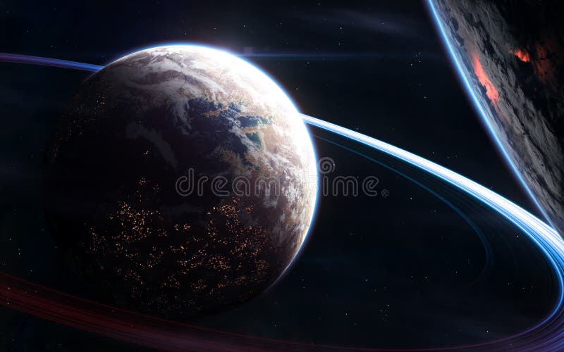 Habitable Deep Space Planets Stock Image - Image of matter, astronomy ...