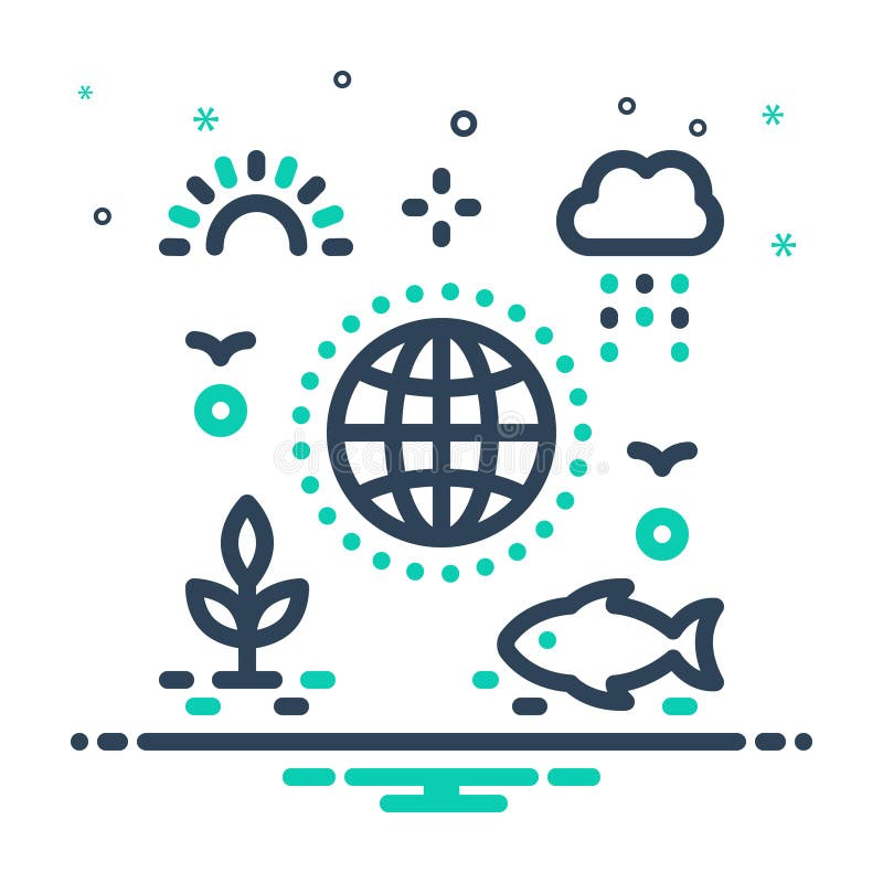 Mix Icon for Habitat, Natural and Converation Stock Vector ...