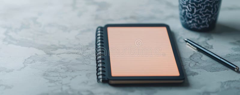 Habits for Selfimprovement Concept Notebook and Pen on a Textured ...