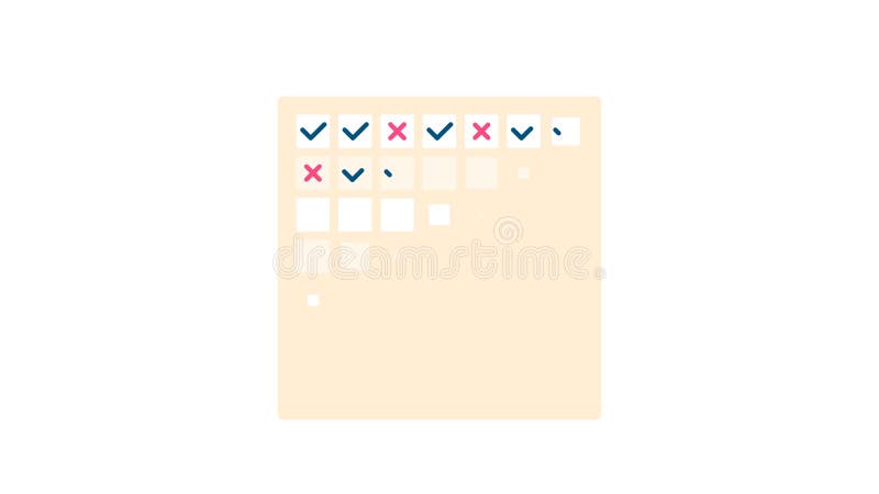 Habits tracker animation stock video. Video of check - 253531231