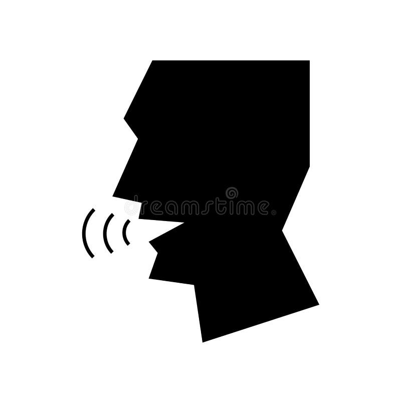 Hable O Hable El Vector Del Icono Ilustración del Vector - Ilustración ...
