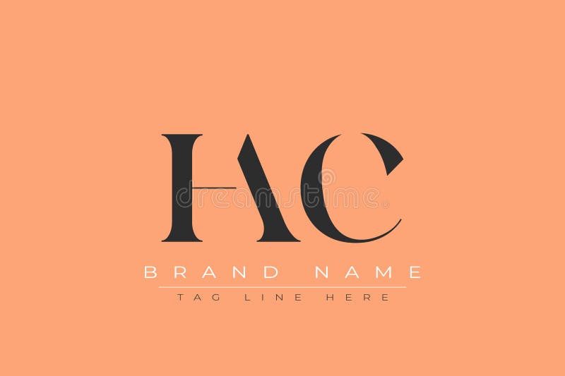 HAC Abstract Letter Logo Design Stock Vector - Illustration of ...