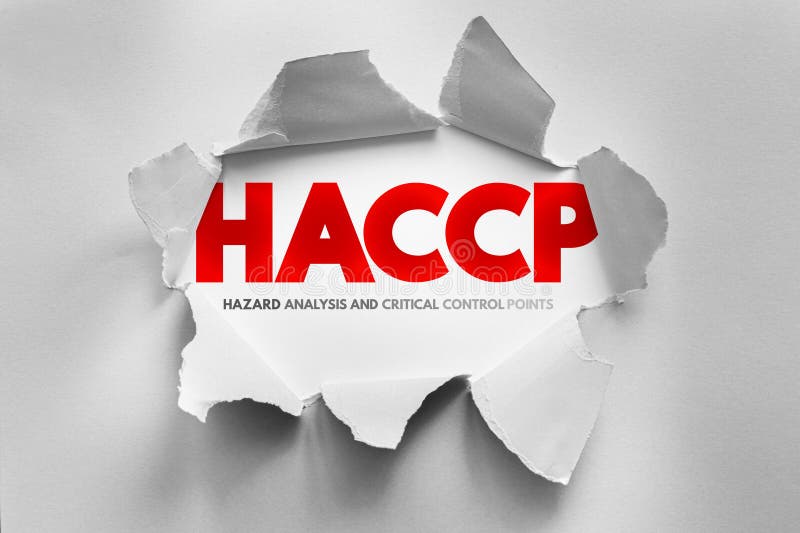 HACCP Acronym in Bold Letters Bursting through Torn Paper, with Text ...