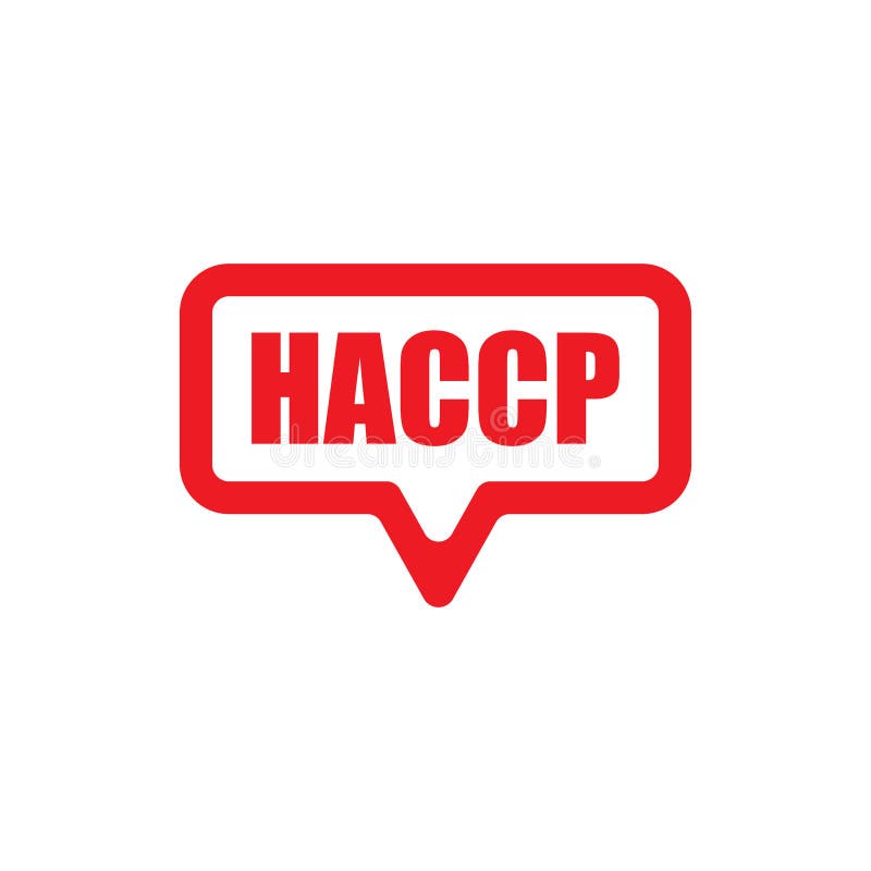 Haccp Hazard Analysis Critical Control Point Sign in Red Speech Bubble ...