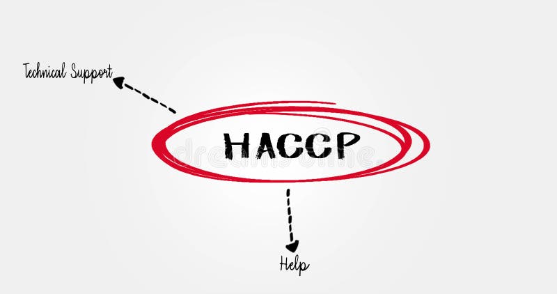 HACCP Process Diagram Showing Assistance and Solutions. Stock Footage ...
