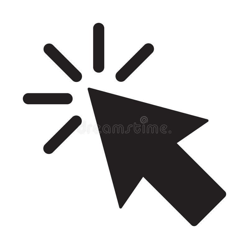 Hacer Clic Vector Del Icono Del Indicador Del Cursor Stock de ...