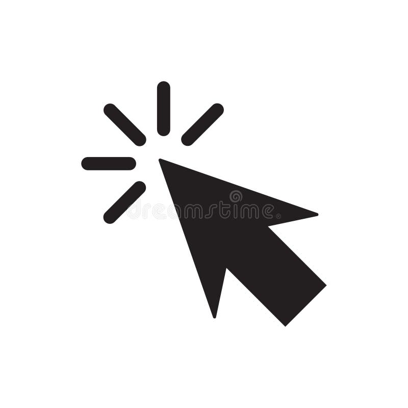 Hacer Clic Vector Del Icono Del Indicador Del Cursor Stock de ...