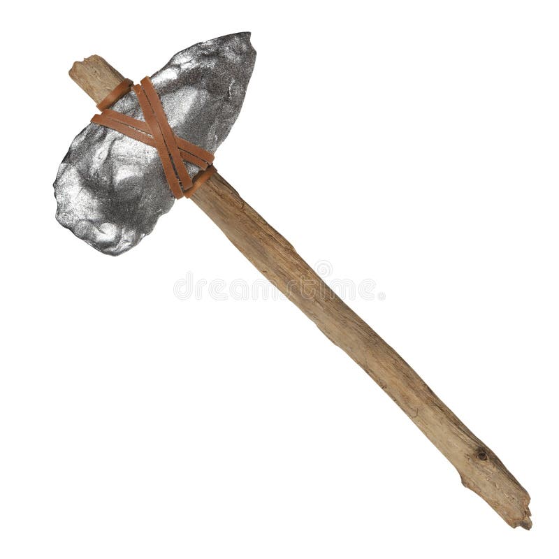 Hacha De Piedra Antigua Aislada En Blanco Foto de archivo - Imagen de ...