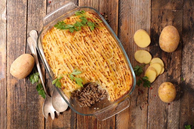 Hachis Parmentier, Mashed Potato with Beef Stock Image - Image of ...