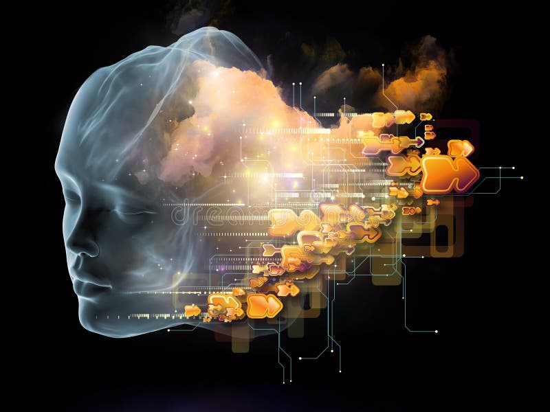 Hacia El Intelecto De Digitaces Stock de ilustración - Ilustración de ...