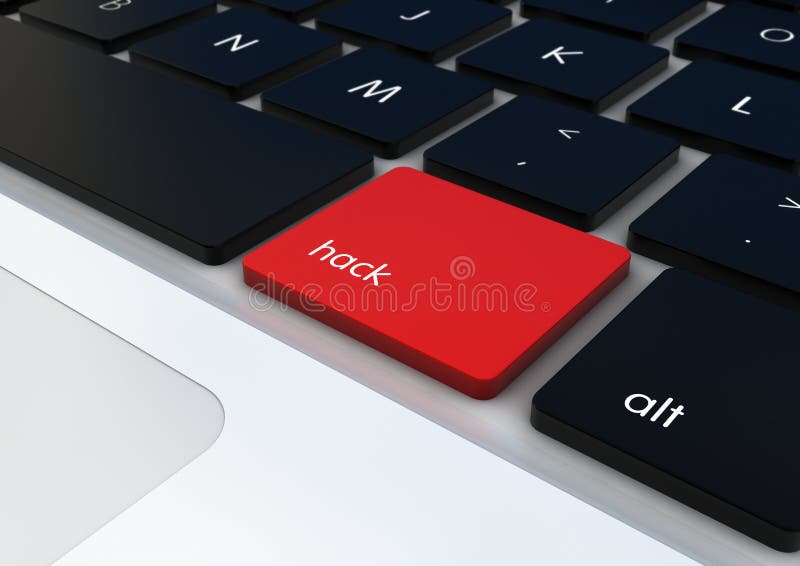 Hack concept stock illustration. Illustration of button - 51796119