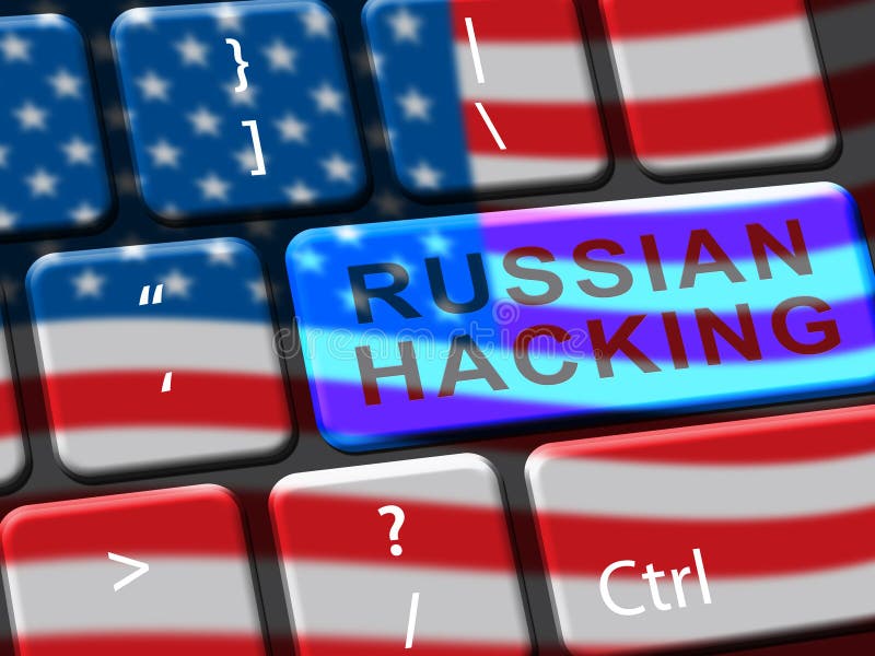 Hack Keyboard Key Flag Shows Hacking 3d Illustration Stock Illustration ...