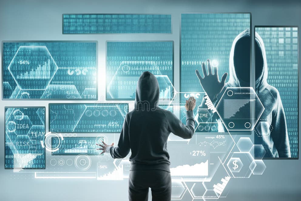 Hack and malware concept stock photo. Image of display - 128940110