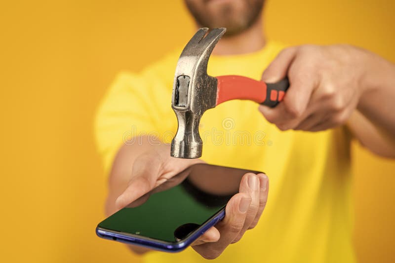 Hack the Phone Screen in Studio with Closeup. Photo of Hack the Phone ...