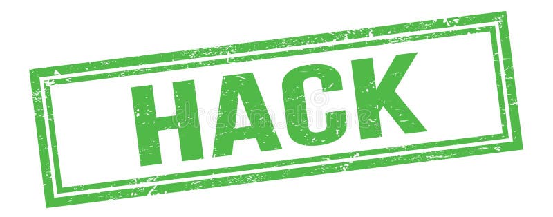 HACK Text on Green Grungy Vintage Stamp Stock Illustration ...