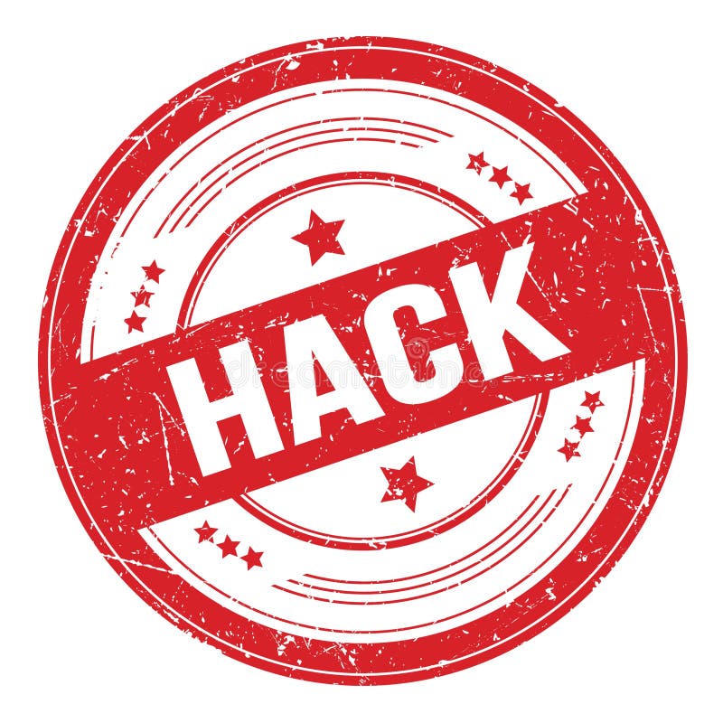 HACK Text Written on an Orange Thought Bubble Stock Illustration ...