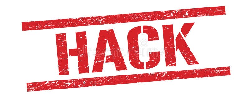 HACK Text on Red Vintage Lines Stamp Stock Illustration - Illustration ...