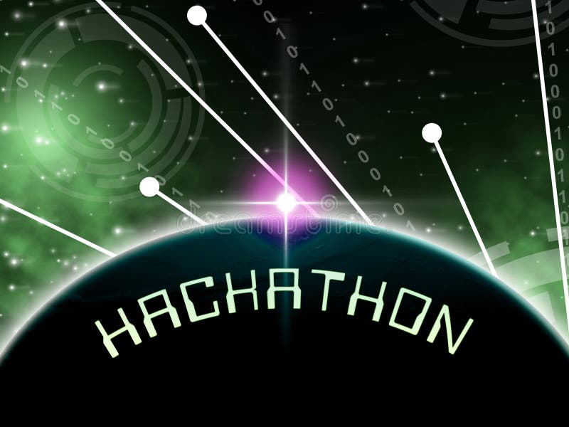 Hackathon Code Malicious Software Hack 2d Illustration Stock ...