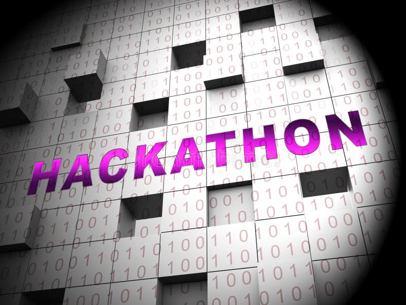 Hackathon Code Malicious Software Hack 3d Illustration Stock Illustration - Illustration of ...