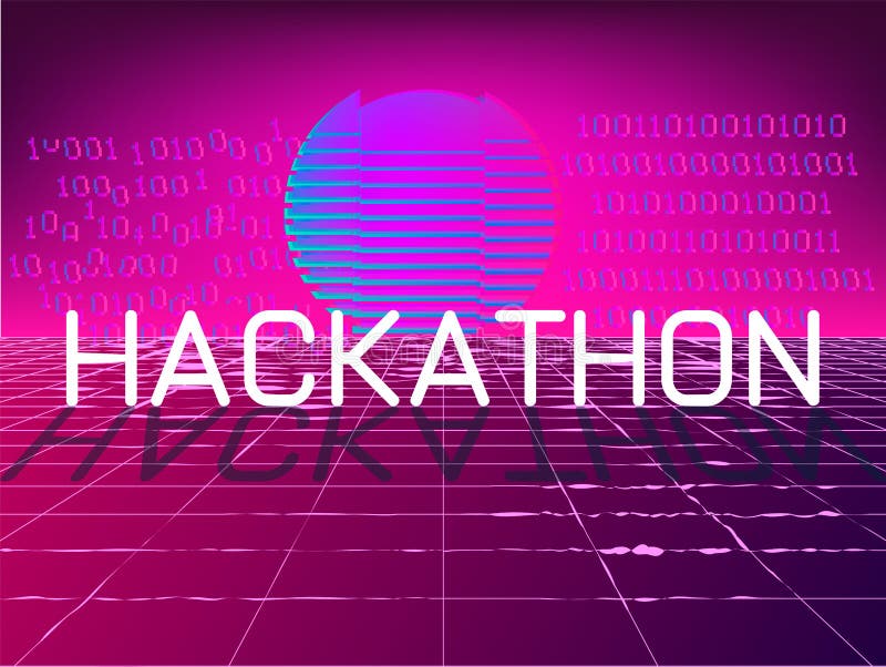 Hackathon Background Hack Marathon Coding Event Glitch Poster And Saturated Binary Data Code