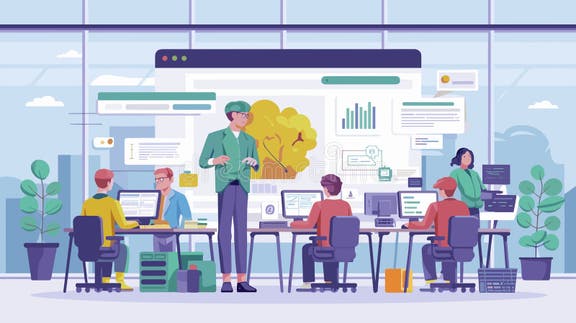 Hackathon Isometric Landing Page. Team of Computer Programmers, Project Managers, Graphic ...