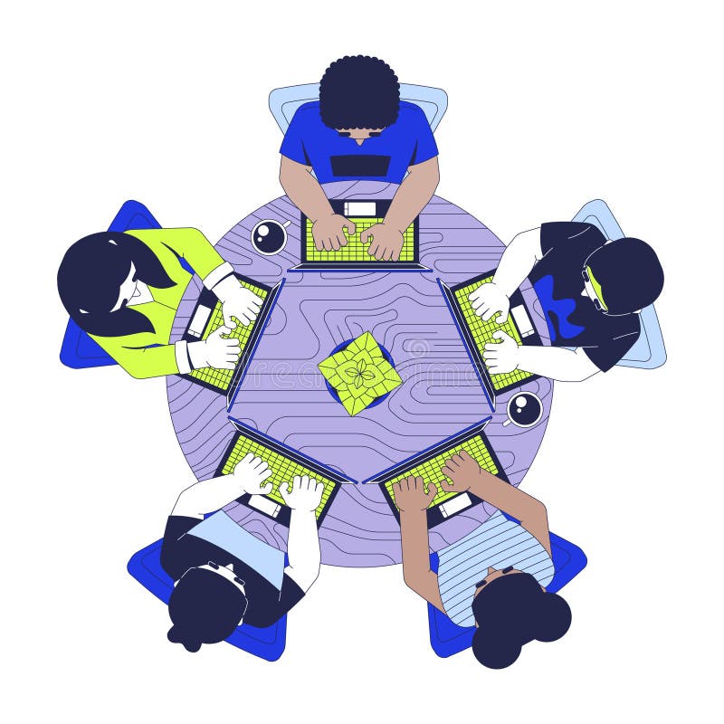 Colorful Flat Vector Cartoon Top View Illustration Stock Illustrations – 2,587 Colorful Flat ...