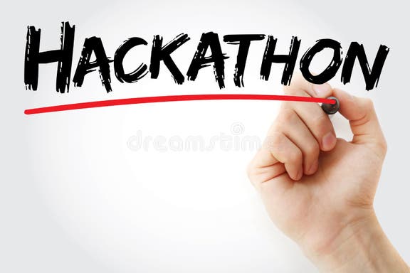 Hackathon Text with Marker, Technology Concept Background Stock Image ...