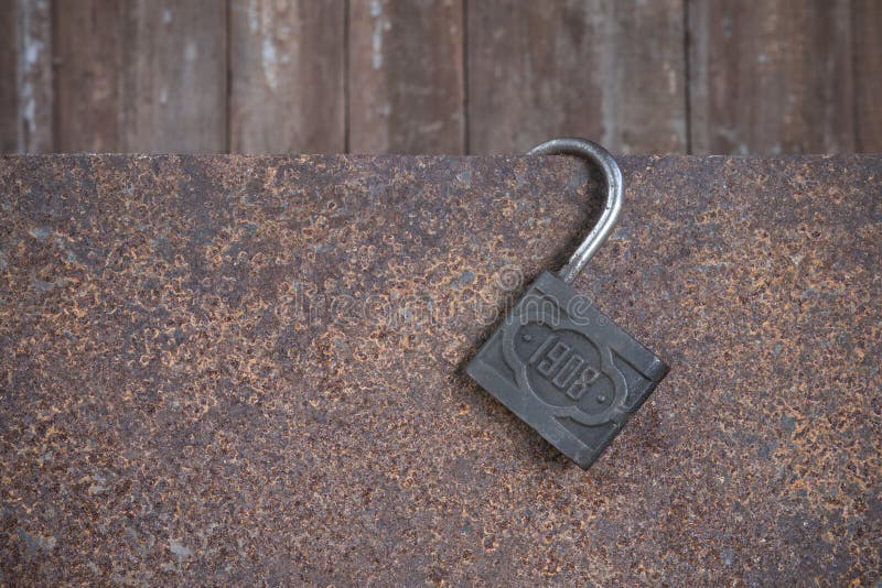 Hacked Ancient Padlock. Breaking of Centuries-old Traditions Stock ...