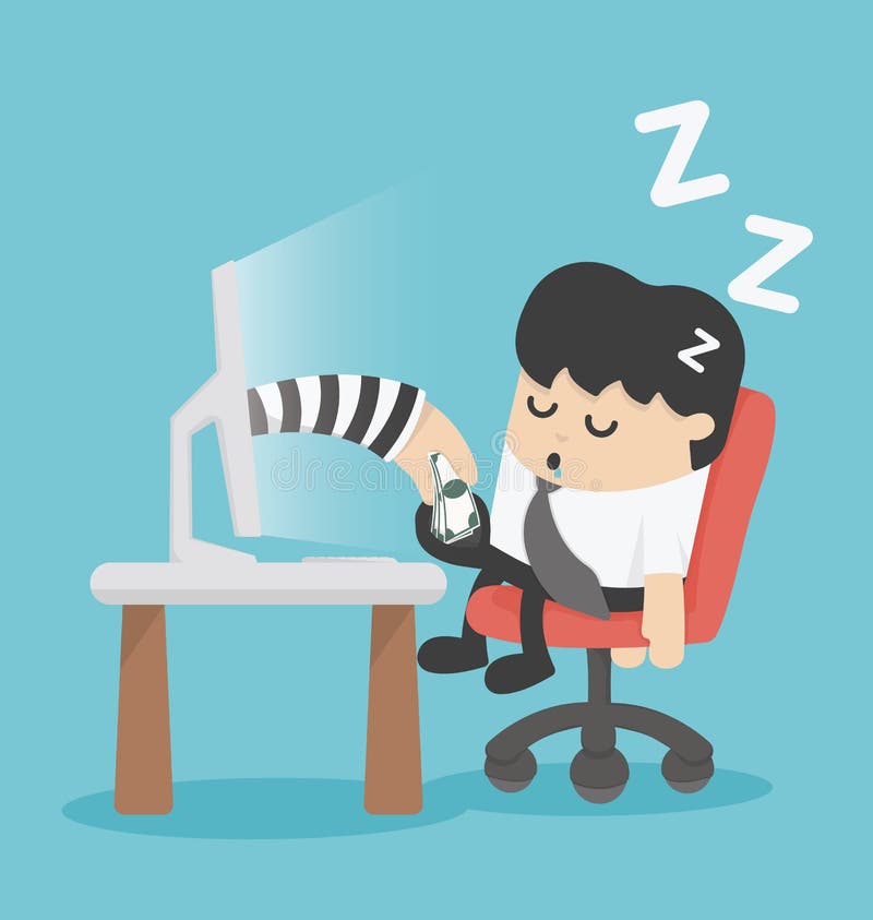 Hacked computer stock vector. Illustration of cracker - 52217898