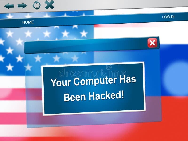 Hacked Computer Popup Message on Laptop Computer 3d Illustration Stock ...