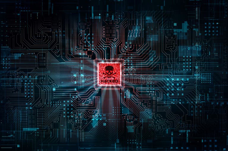 Hacked Computer Screen stock photo. Image of infected - 222228348