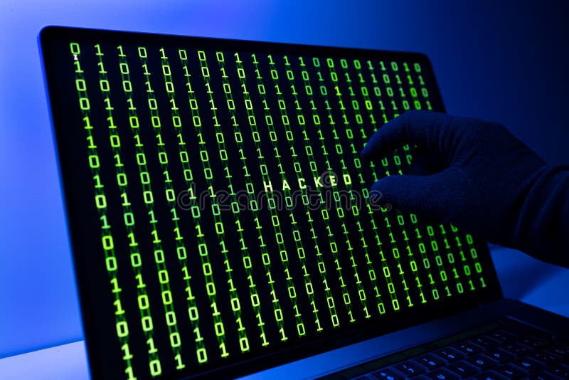 Hacked or Hacking Computer Concept Stock Image - Image of secure ...