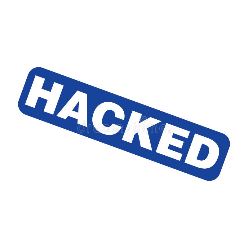 Hacked Letter Rubber Stamp Vector Design Template Stock Vector ...