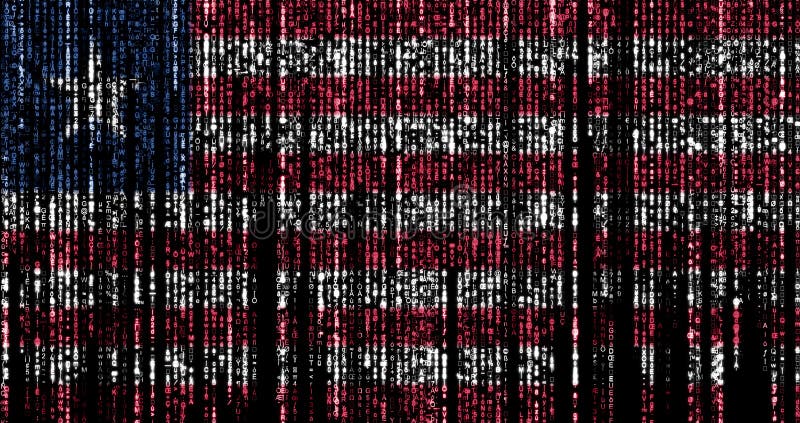 Hacked by Liberia stock illustration. Illustration of coding - 313541024
