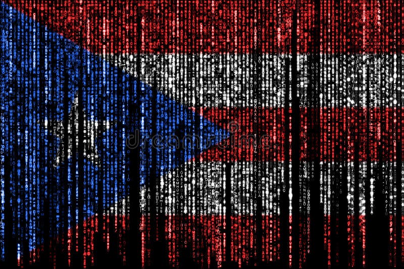 Hacked by Puerto Rico stock illustration. Illustration of generated ...