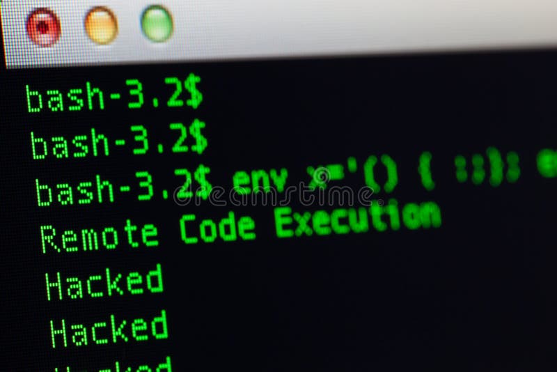 Hacked Server Via Shellshock Exploit Stock Image - Image of bash, soap ...
