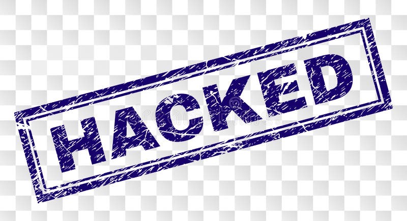 Grunge HACKED Rectangle Stamp Stock Vector - Illustration of word ...