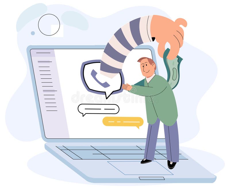 Hacker Activity Big Set. Hacking Computer. Phishing Account, Cyber ...