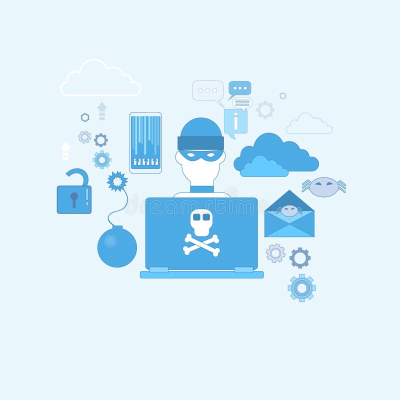 Hacker Activity Computer Viruses Data Protection Privacy Internet ...