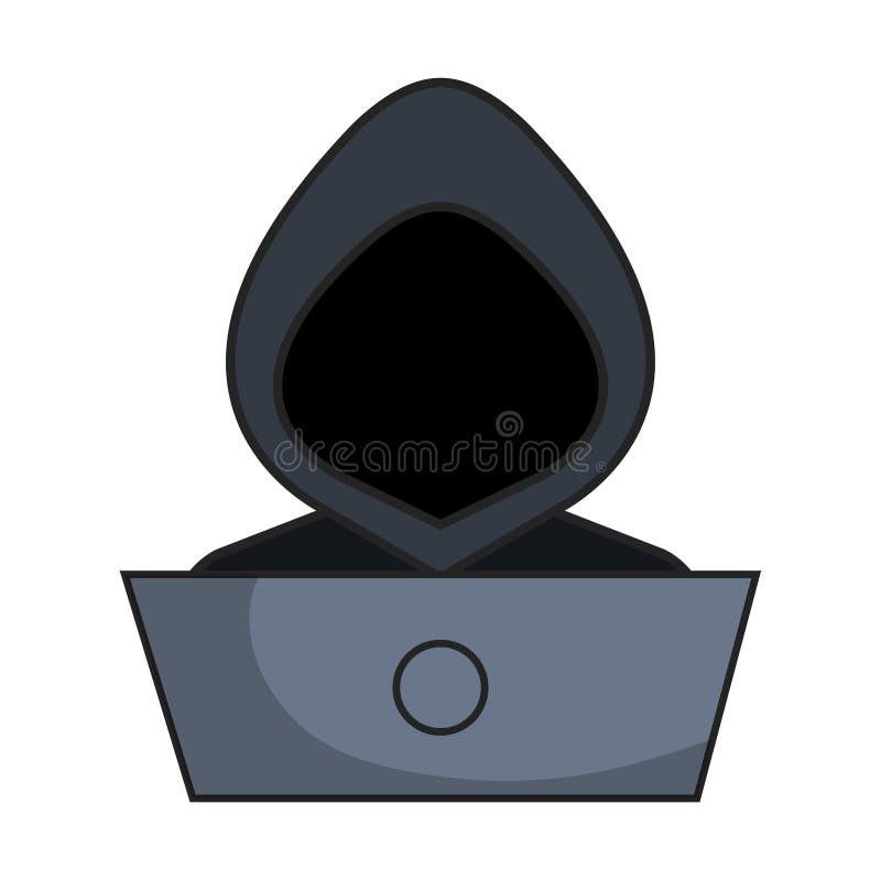 Hacker alert isolated icon stock illustration. Illustration of alert ...