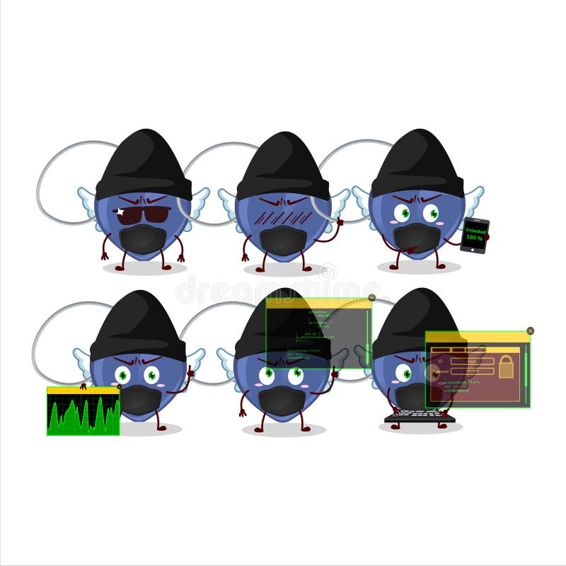 A Hacker Angel Heart Necklace Character Mascot with Stock Vector ...